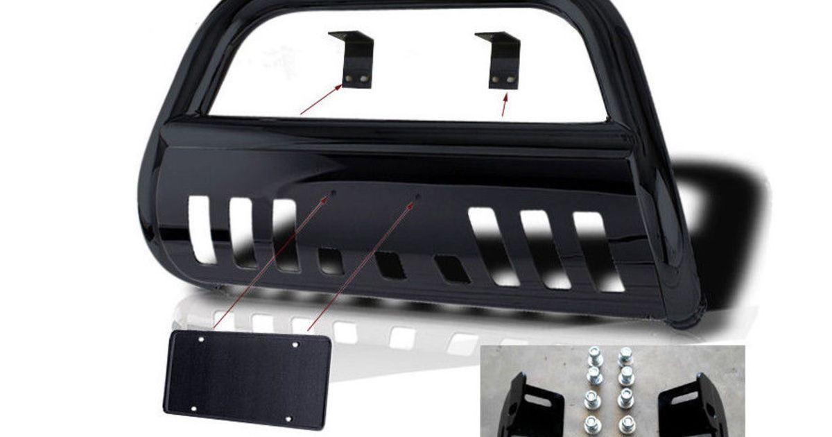 96-98 Toyota 4Runner / 98-04 Tacoma Classic Bull Bar Black Push Bar ...