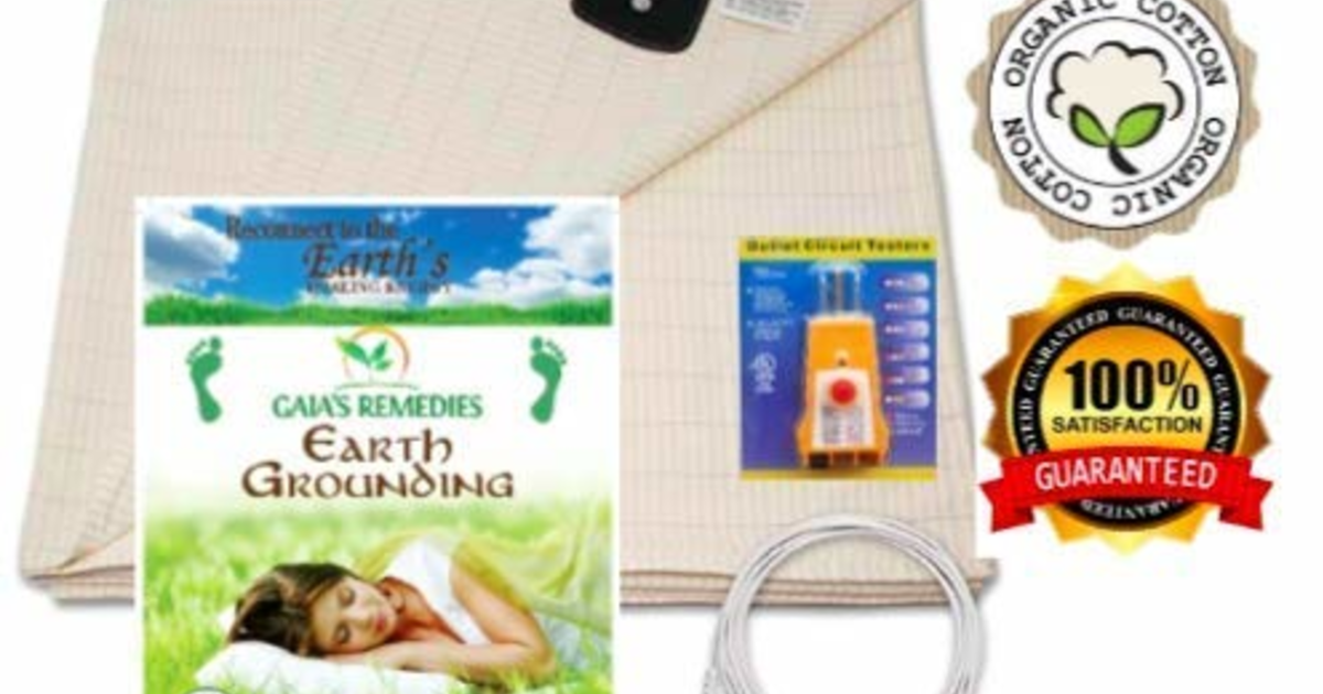 Earthing Half Sheet Queen with Grounding Cord & OUTLET TESTER - Organic ...