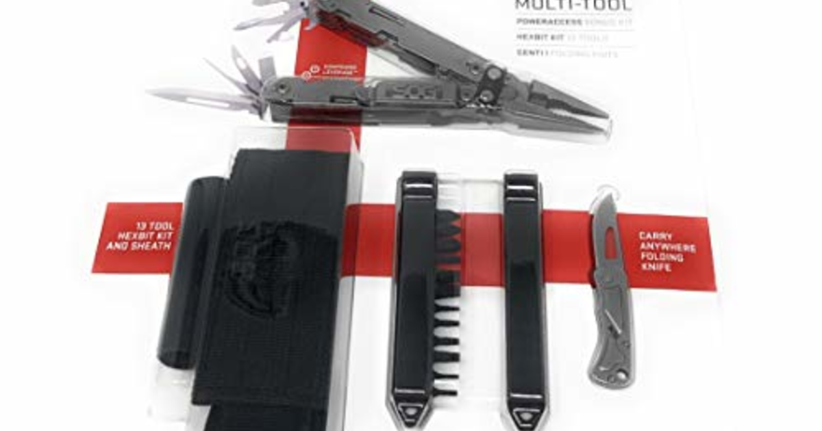SOG Multitool Pliers Set with Bonus Knife - PowerAccess Lightweight ...